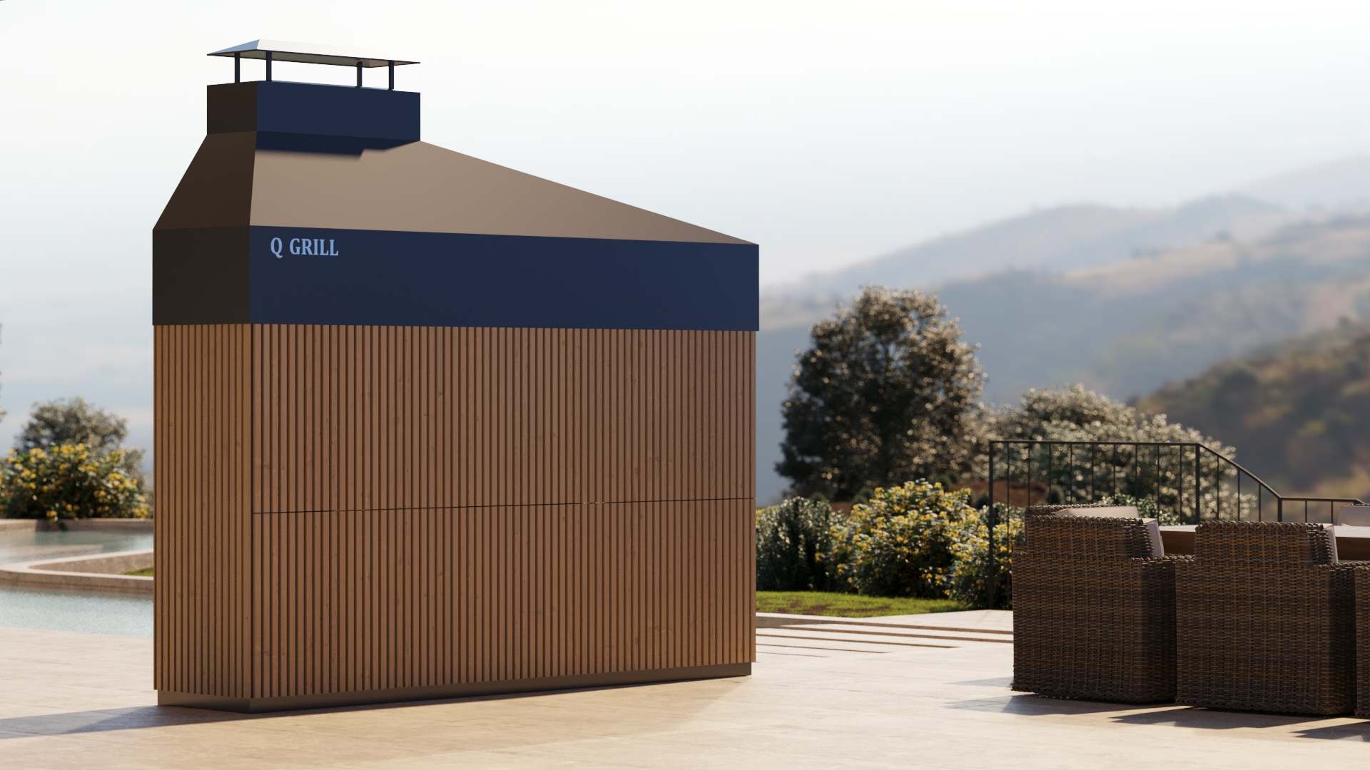 Modular BBQ grill – outdoor kitchen prefab – Danica